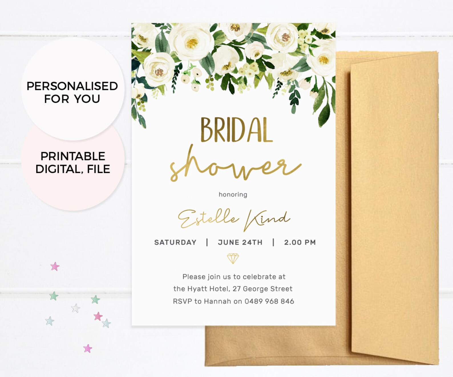 Recipe Card Printable. Kitchen Tea Recipe Card Instant - Etsy