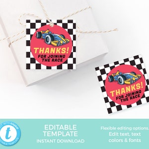 Racing Car VIP Passes EDITABLE Template, Car Tags Printable, Racing VIP ...