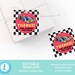 Racing Car Labels EDITABLE Template Car Party Favor Labels | Etsy