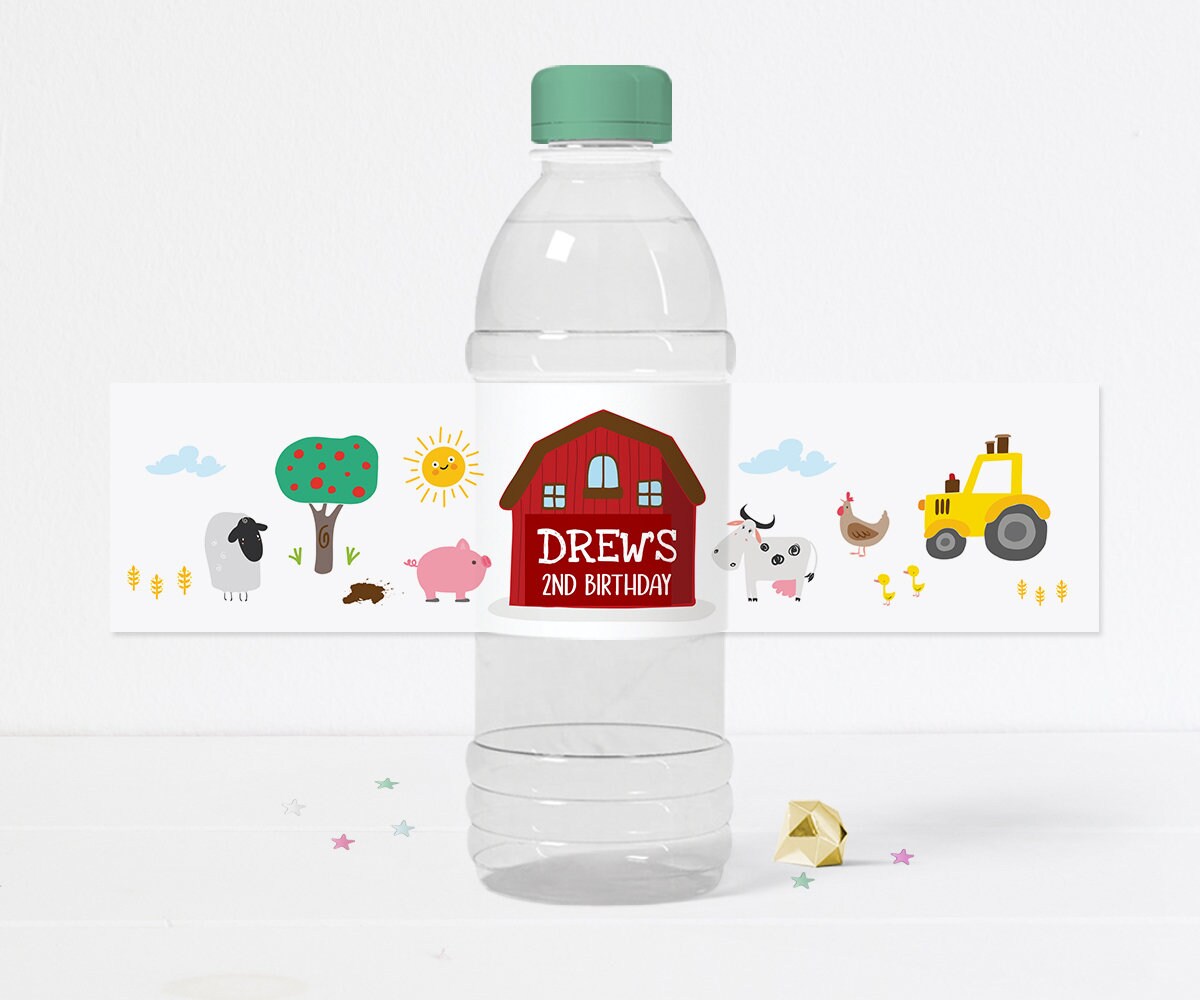 Farm Party Labels EDITABLE TEMPLATE Farm Labels Barnyard | Etsy Canada