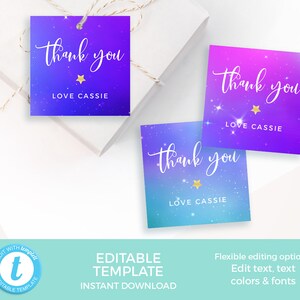 Galaxy Water Bottle Labels PRINTABLE Galaxy Label TEMPLATE - Etsy Australia