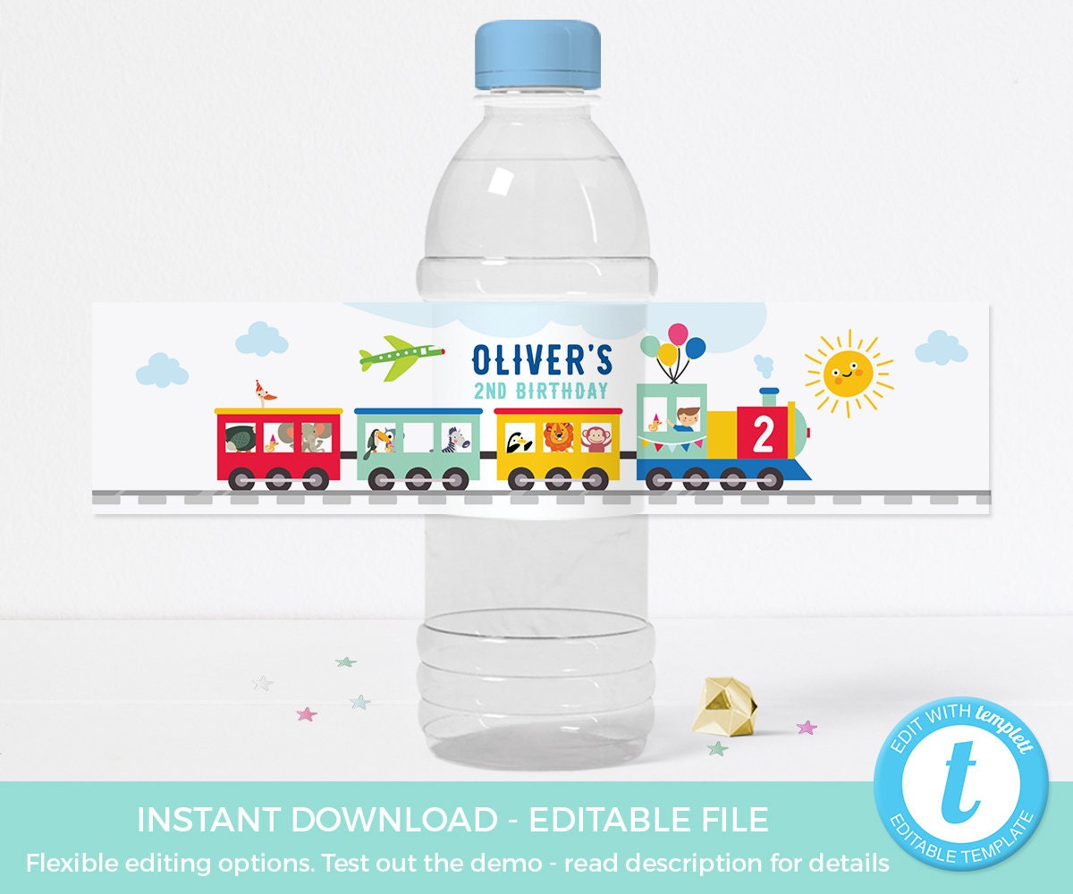 Train Tags & Toppers Set EDITABLE Template Train Labels - Etsy