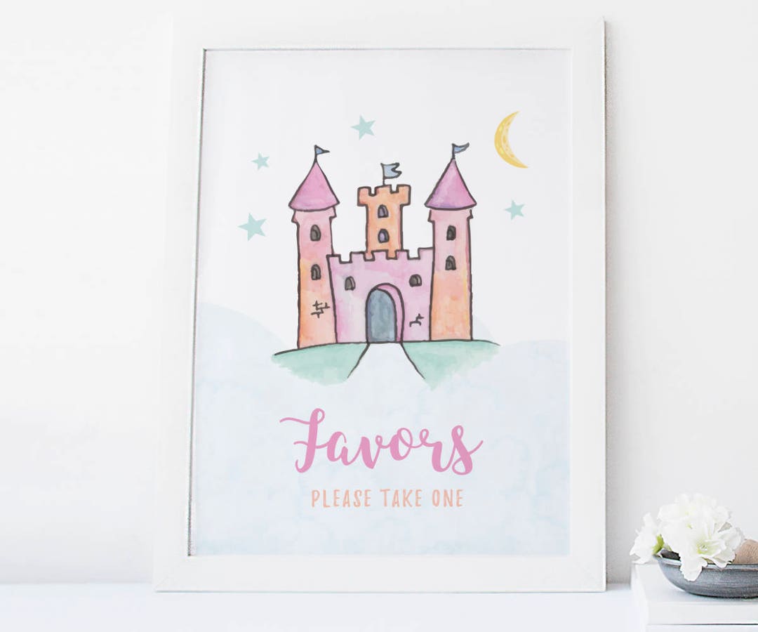 Fairytale Favors Sign, Castle Favors Sign, Printable Fairytale Party ...