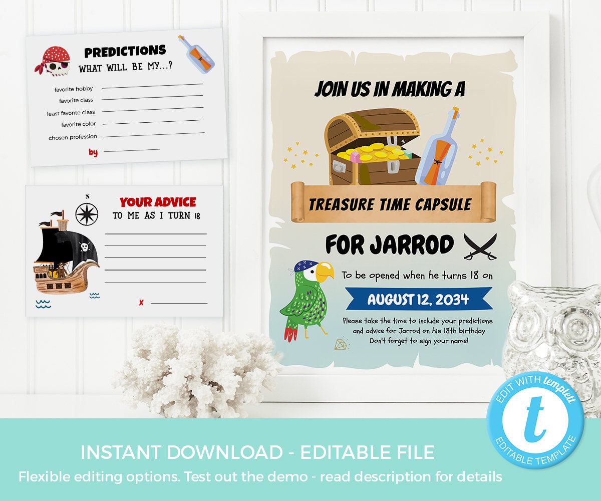 Pirate Sign PRINTABLE Pirate Treasure Sign INSTANT Download | Etsy