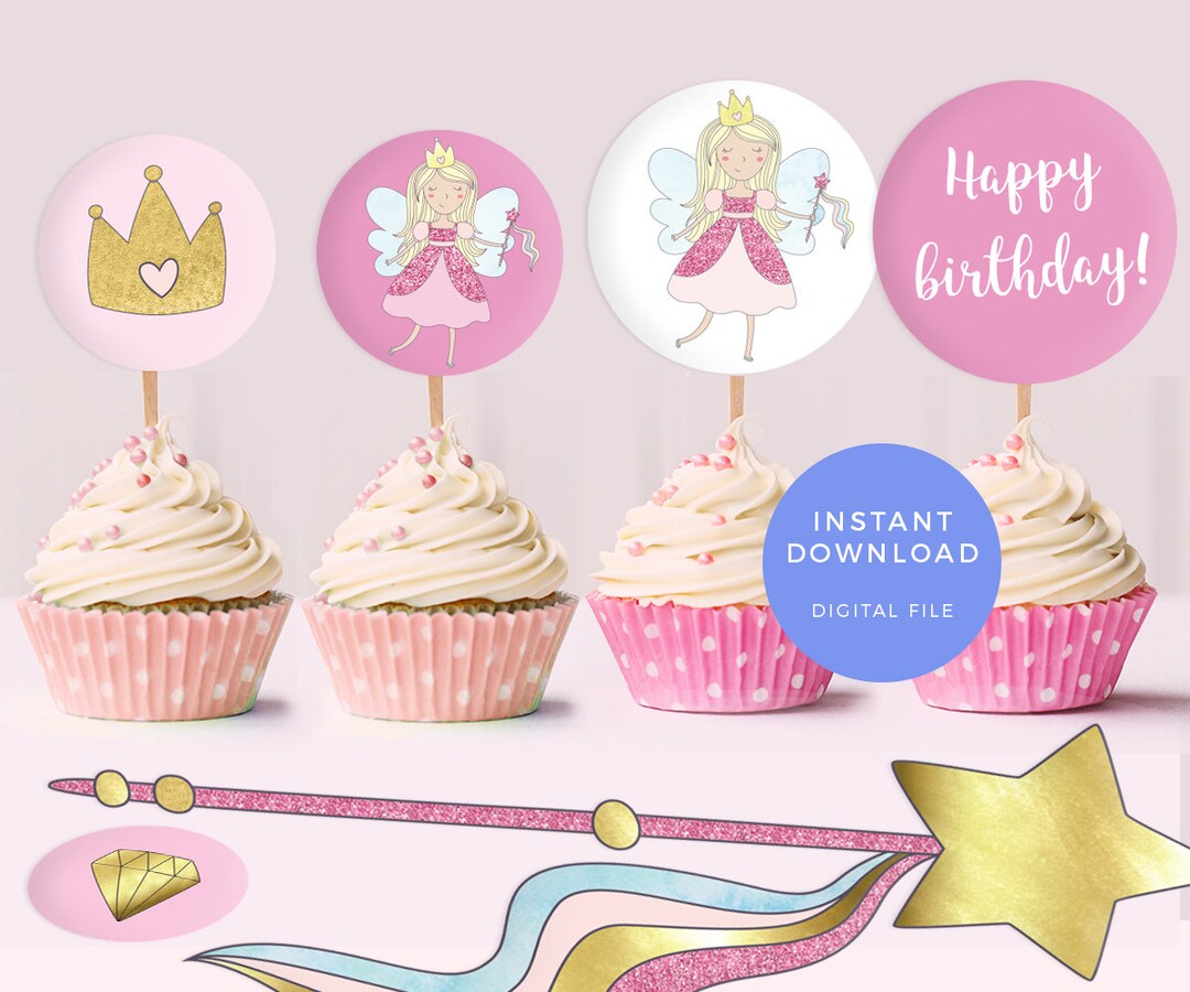 Princess Party Labels PRINTABLE Princess Favour Bag Labels, Party Bag ...