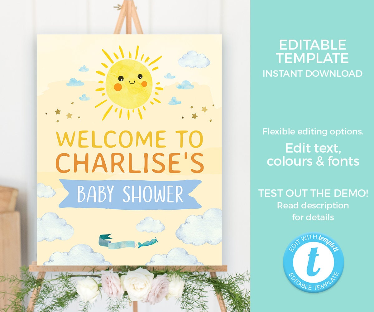 Sunshine Water Bottle Labels PRINTABLE Little Sunshine Label | Etsy