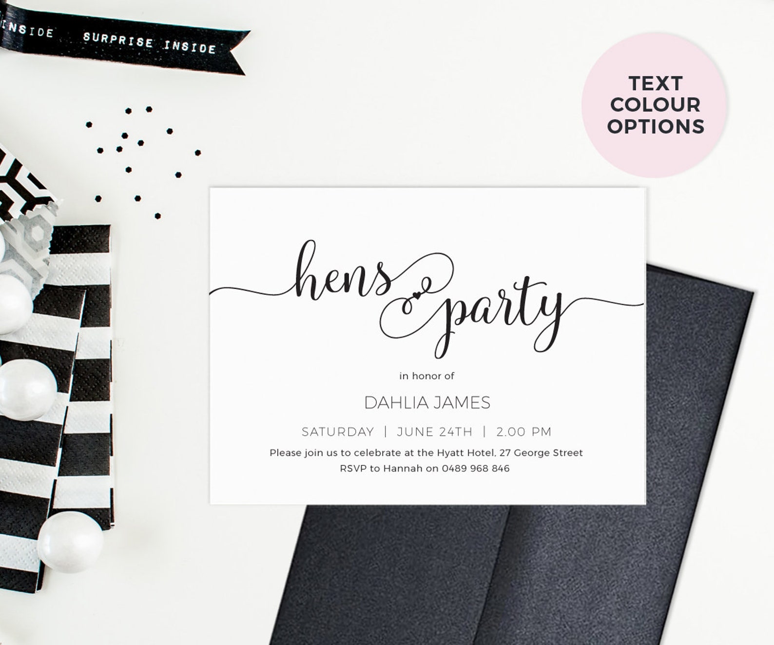 Nappy Raffle Tickets Printable, Black Modern Baby Shower Nappy Raffle ...