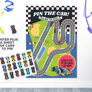 Racing Car Labels EDITABLE Template, Car Party Favor Labels Printable ...