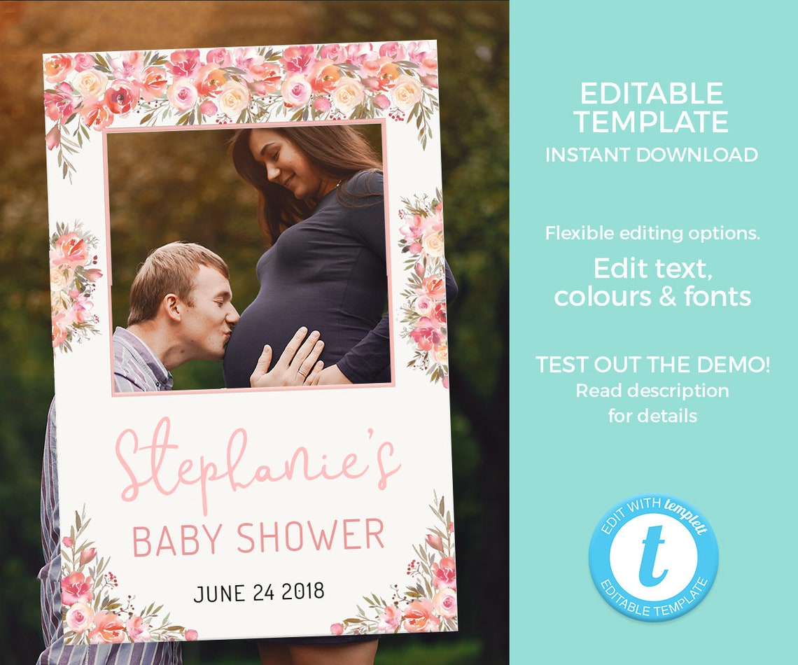 Blush Place Cards EDITABLE Template Pink Floral Name Cards - Etsy