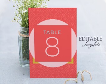 Coral Table Numbers - Etsy