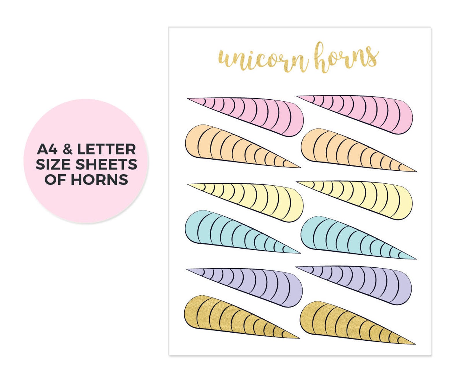 Pin the Horn on the Unicorn Game PRINTABLE Unicorn Games | Etsy