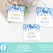Blue Floral Baby Shower PRINTABLE Christening Decor Pack Boy - Etsy