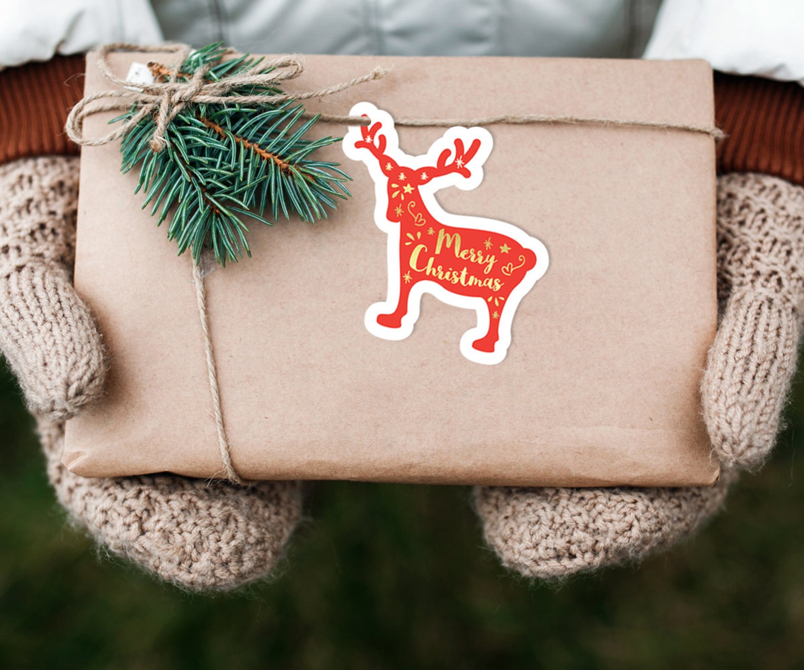 Gift Tags. Reindeer. Download Printable Christmas Winter | Etsy