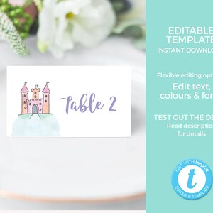 Editable Name Tags 5 DESIGNS, PRINTABLE Party Labels Template, Food ...