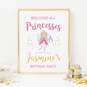 Princess Party Labels PRINTABLE Princess Favour Bag Labels, Party Bag ...