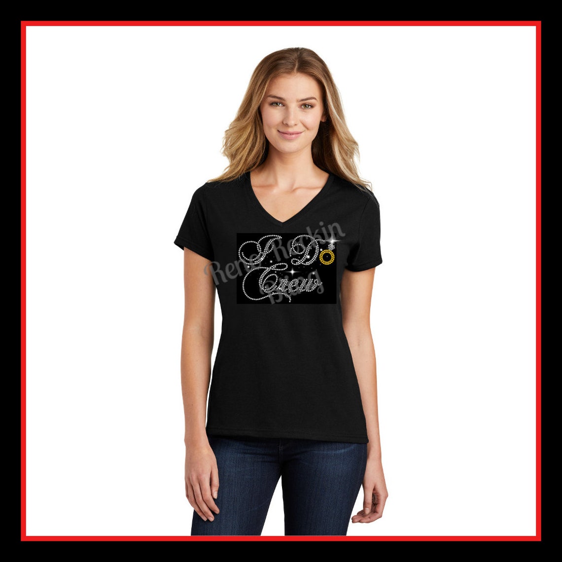 Rhinestone Custom T-shirt I Do Crew Made by the Bling Lady - Etsy