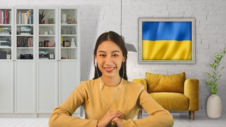 Ukraine Zoom Background Ukraine Flag in Frame 300 Dpi Zoom | Etsy