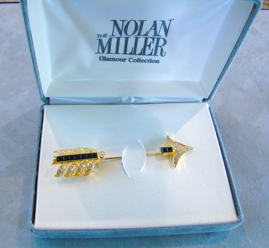 Vintage NOLAN MILLER Glamour Collection Crystal Arrow Stick Pin New in ...