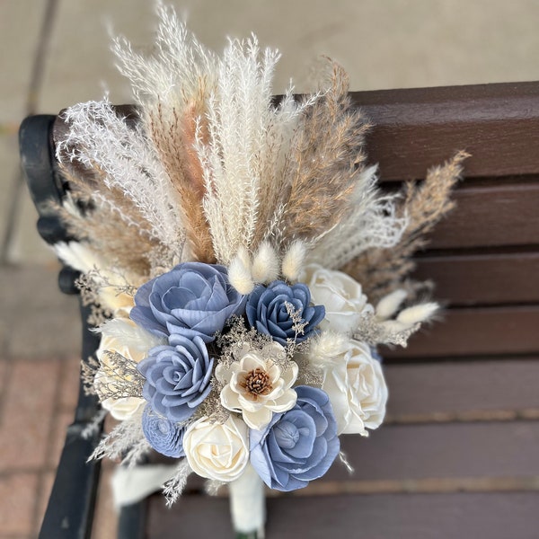 Dusty Blue Bouquet - Etsy