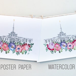 LDS Temple Watercolor (redlands), Redlands California Temple - Etsy