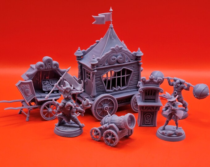 Carnival 2 NPC Set Tabletop Scale D&D TTRPG Miniature Stlminiatures - Etsy