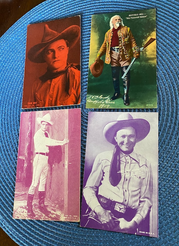 Rare Vintage Cowboy Postcard and Arcade Cards | Etsy
