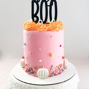Halloween Cake Topper / Hey Boo - Etsy