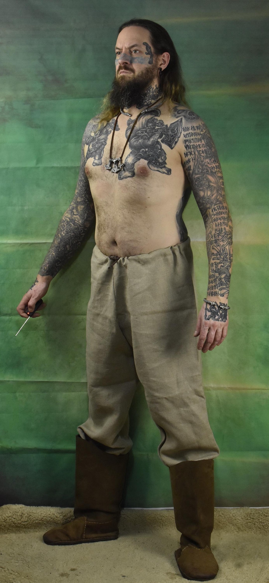 Natural Linen Viking Trousers, Vikings Pants - Etsy