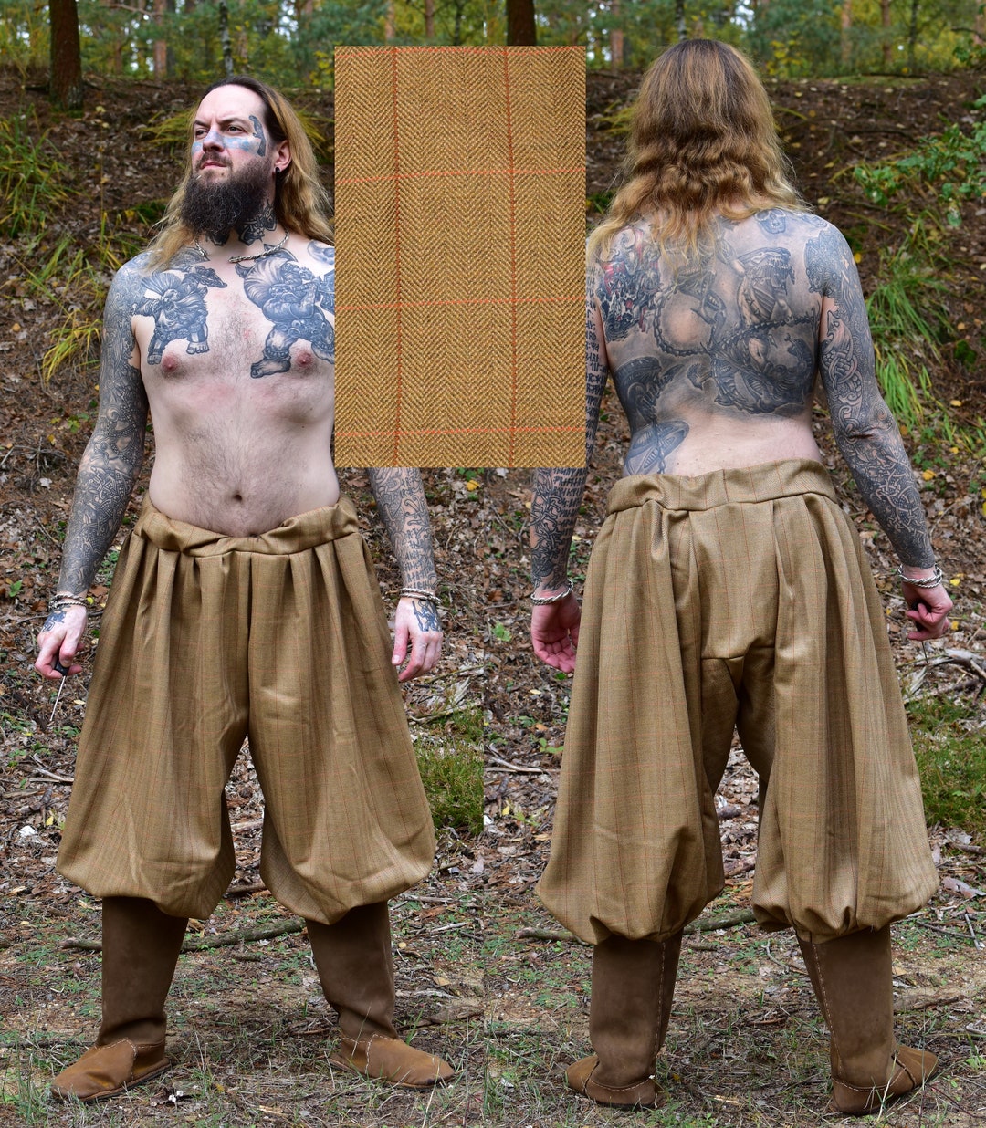 Woolen Viking Trousers, Baggy Pants, Baggy Trousers, Viking Baggy Pants ...