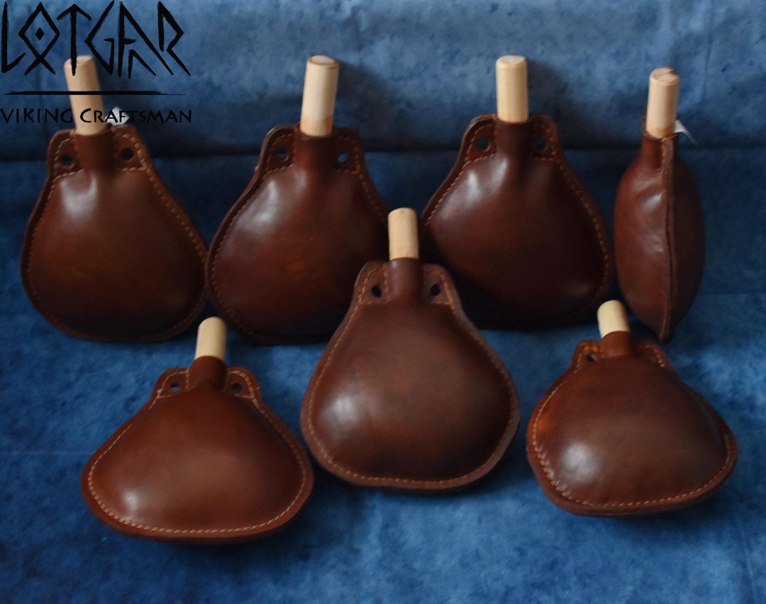 Leather Bottle, Wineskin, Bukłak, Costrel, Leather Drinking Bottle ...