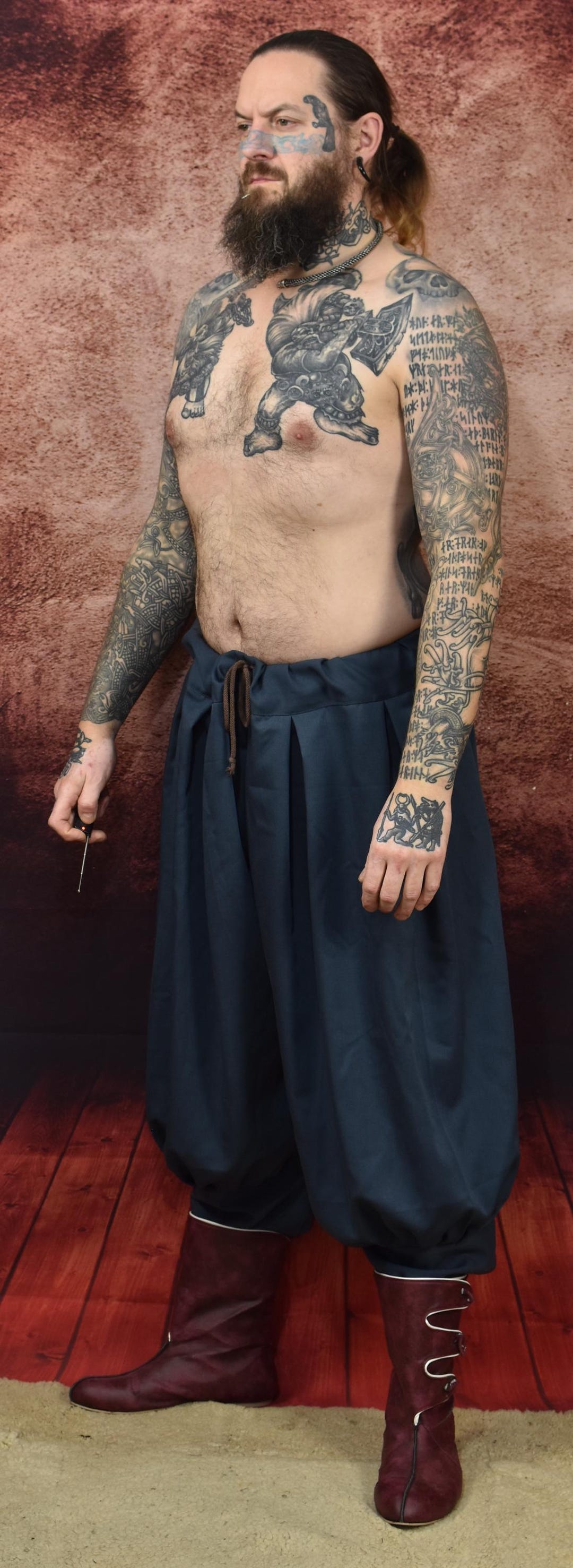 Woolen Viking Trousers, Hedeby Baggy Pants - Etsy
