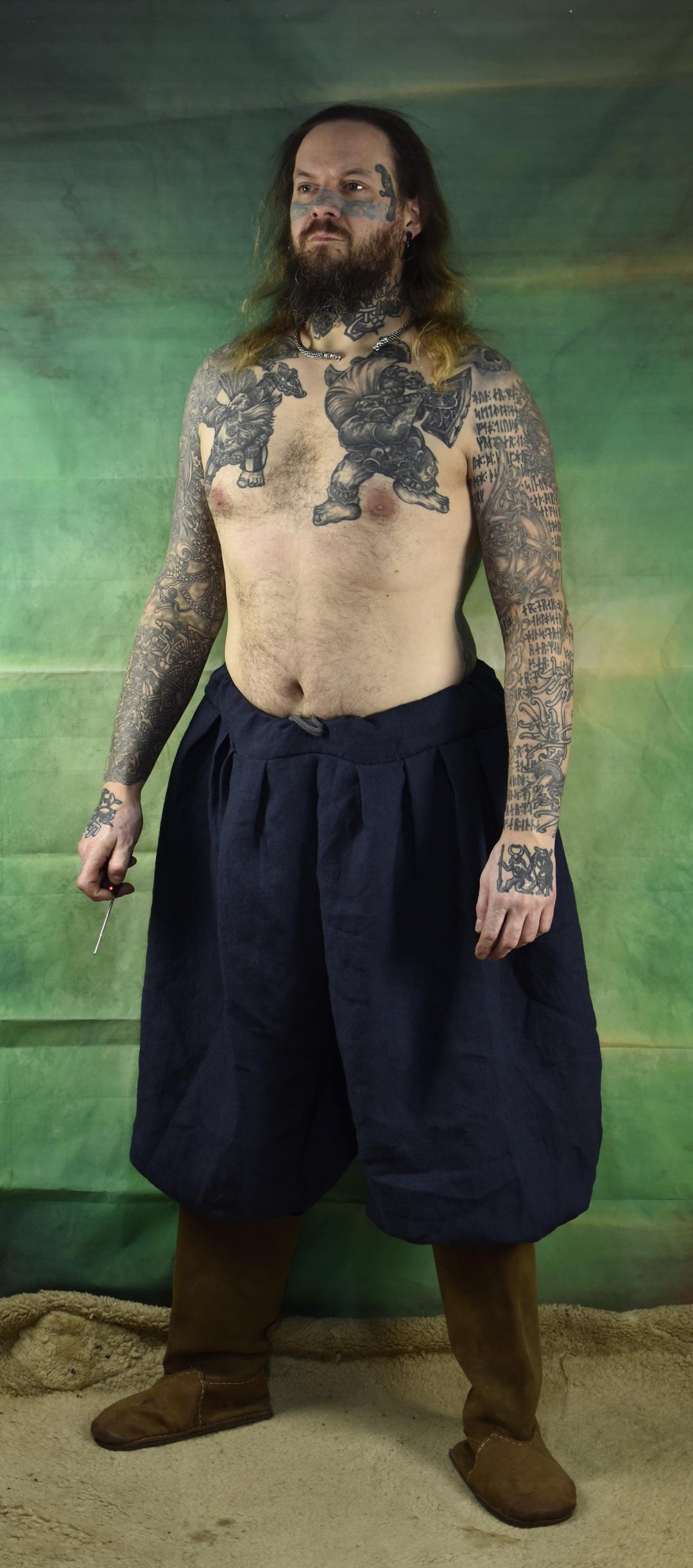 Linen Viking Baggy Hedeby Pants - Etsy