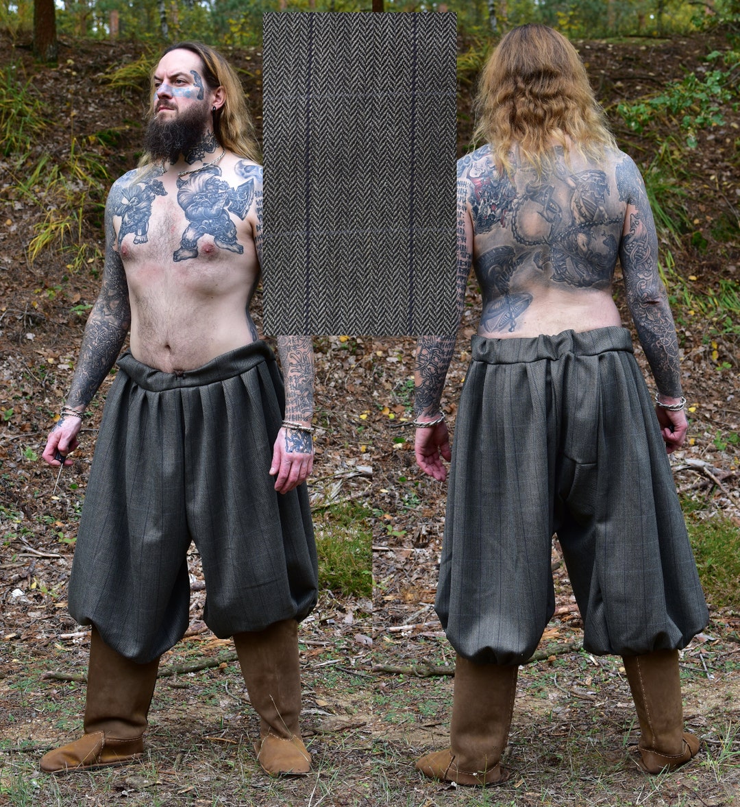 Woolen Viking Trousers, Baggy Pants, Baggy Trousers, Viking Baggy Pants ...