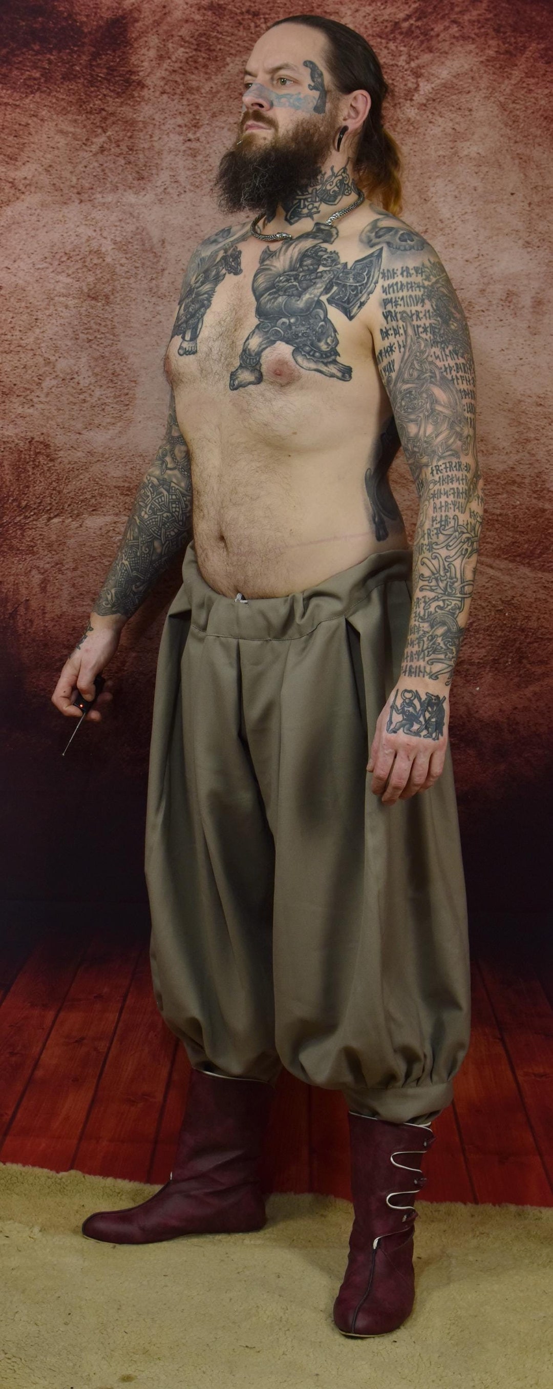Woolen Viking Trousers, Baggy Pants, Baggy Trousers, Viking Baggy Pants ...