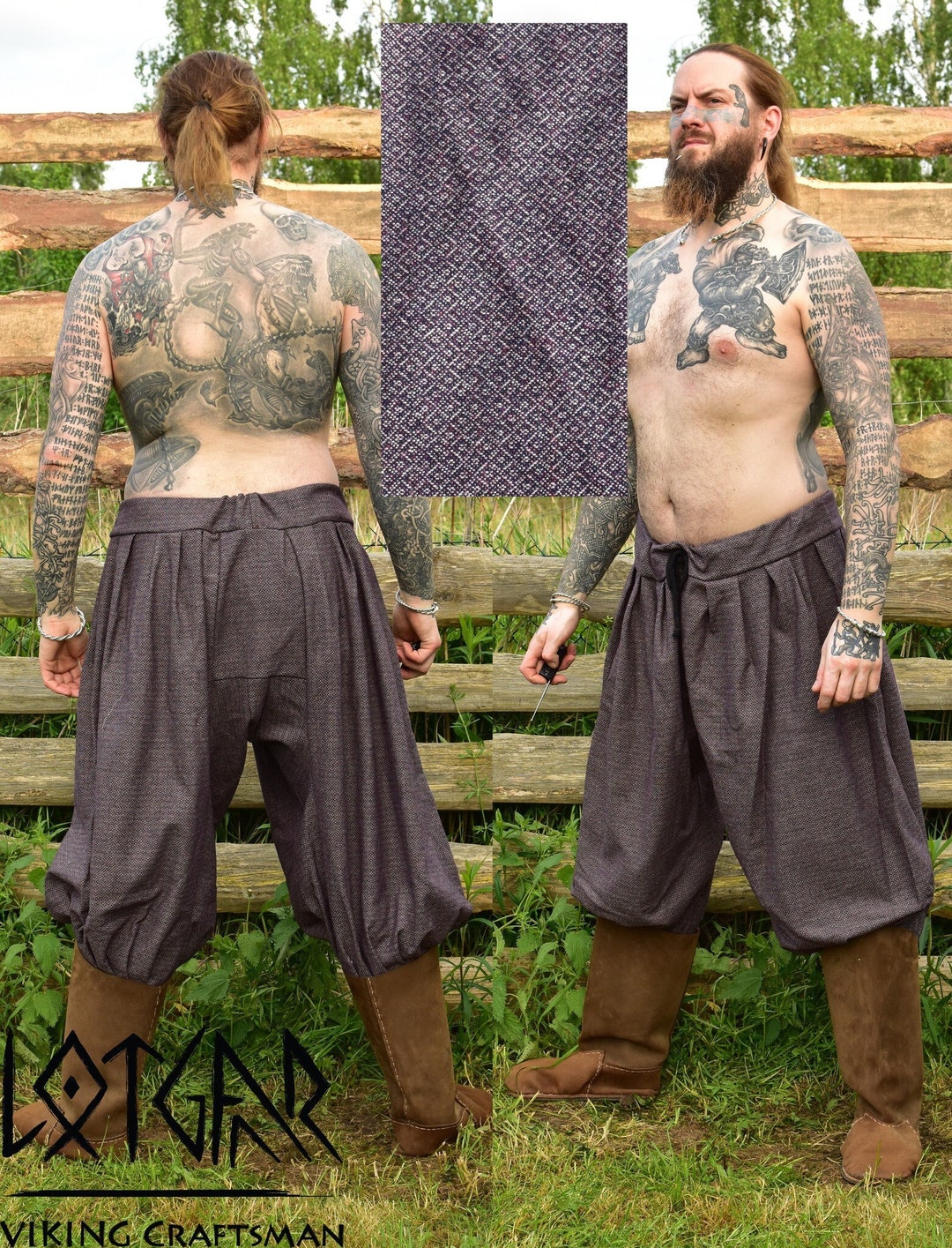 Woolen Viking Trousers, Baggy Pants, Baggy Trousers, Viking Baggy Pants ...