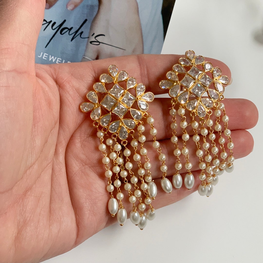 Kundan Jhumkay | Indian Wedding Jewelry - Etsy