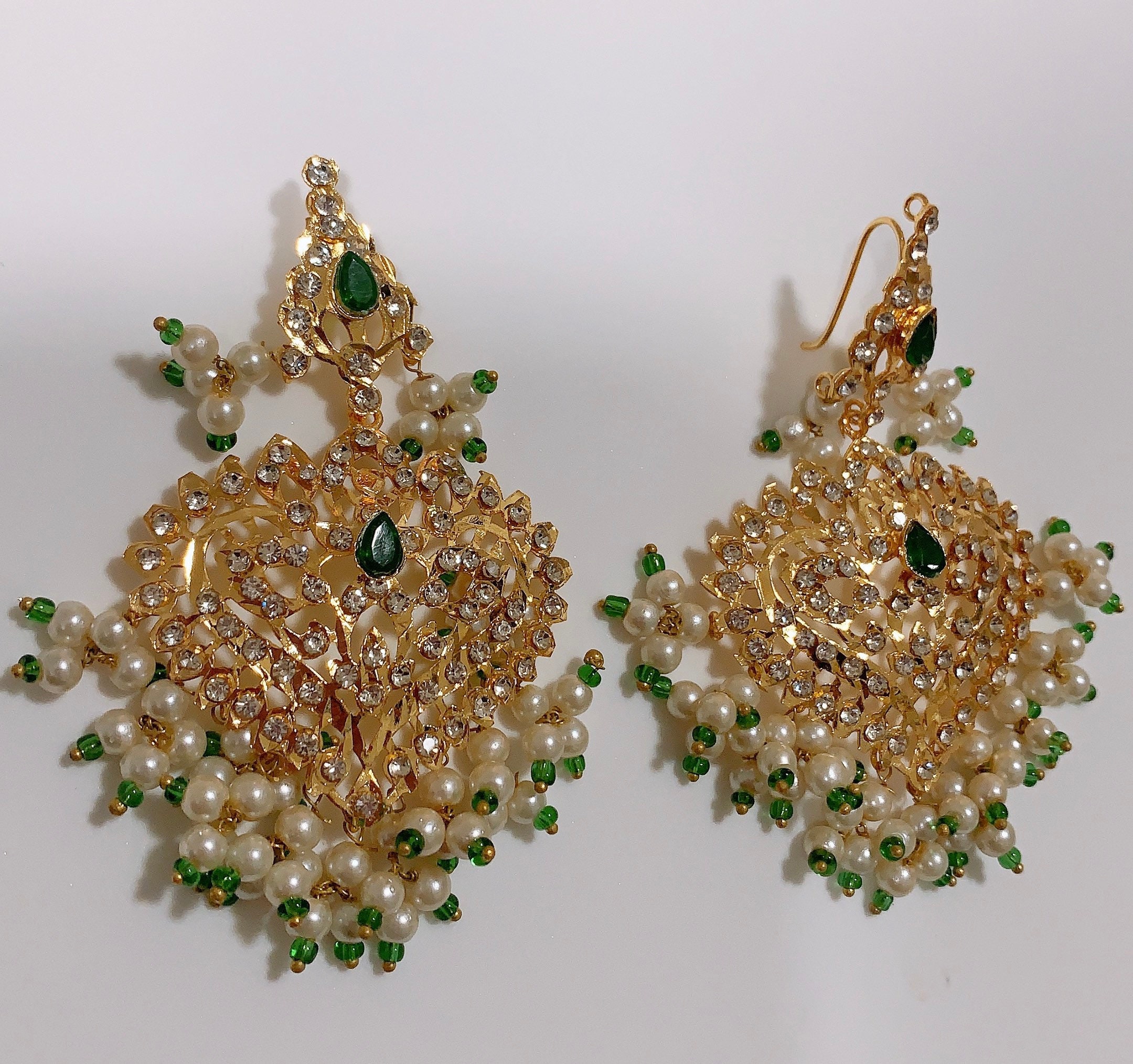 BEST SELLER Indian Nauratan Jhumkay Indian Zevar Jewelry - Etsy