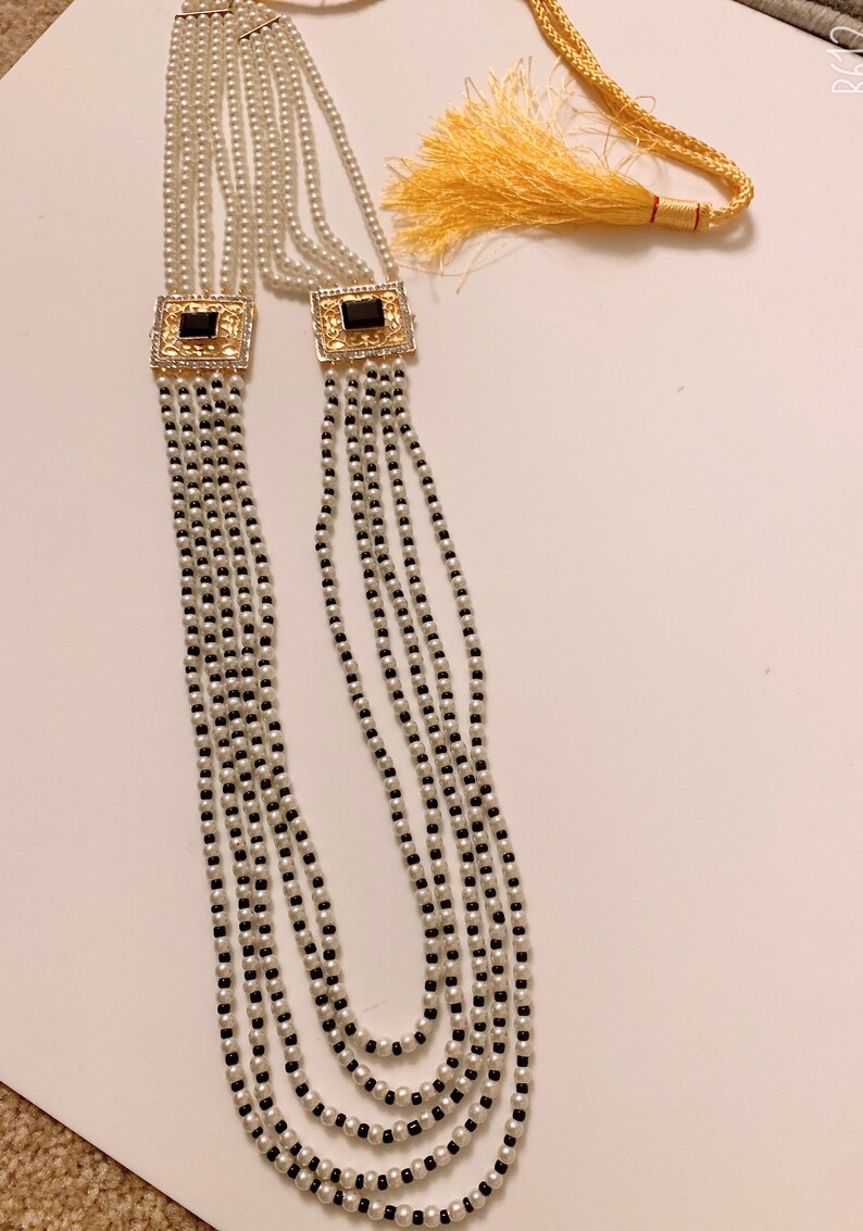 Indian Pakistani Long Mala Necklace, Beaded Necklace, Indian Zevar. - Etsy