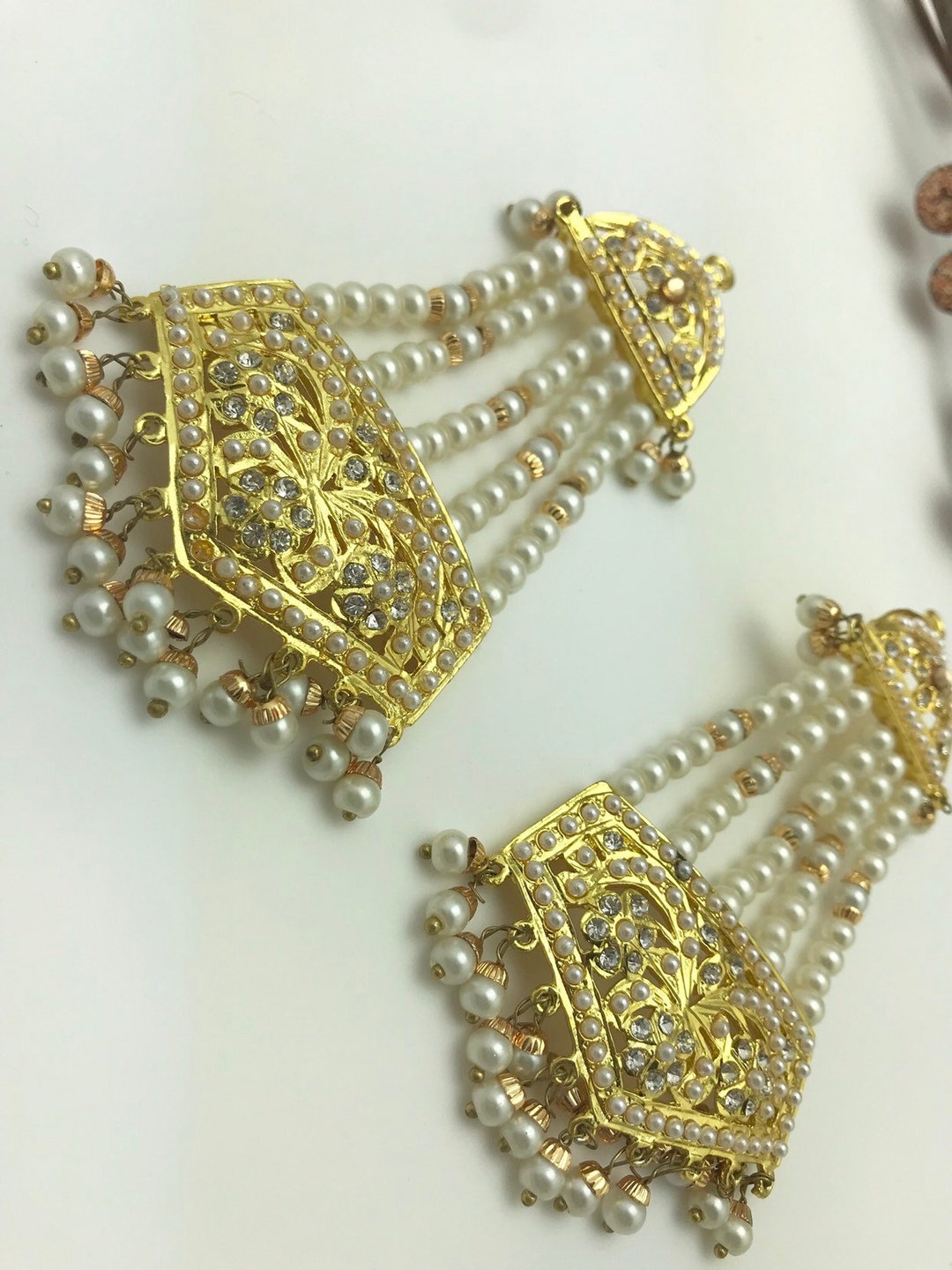 NEW ARRIVAL, Hydrabadi Jadao Jhumki, Indian Wedding, Indian Zevar. - Etsy