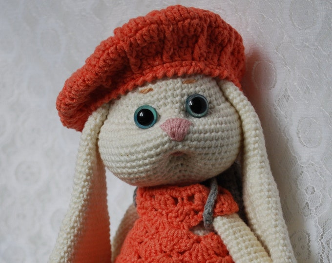 Stuffed Crochet White Rabbit, Amigurumi Toy, Gift for Kids - Etsy