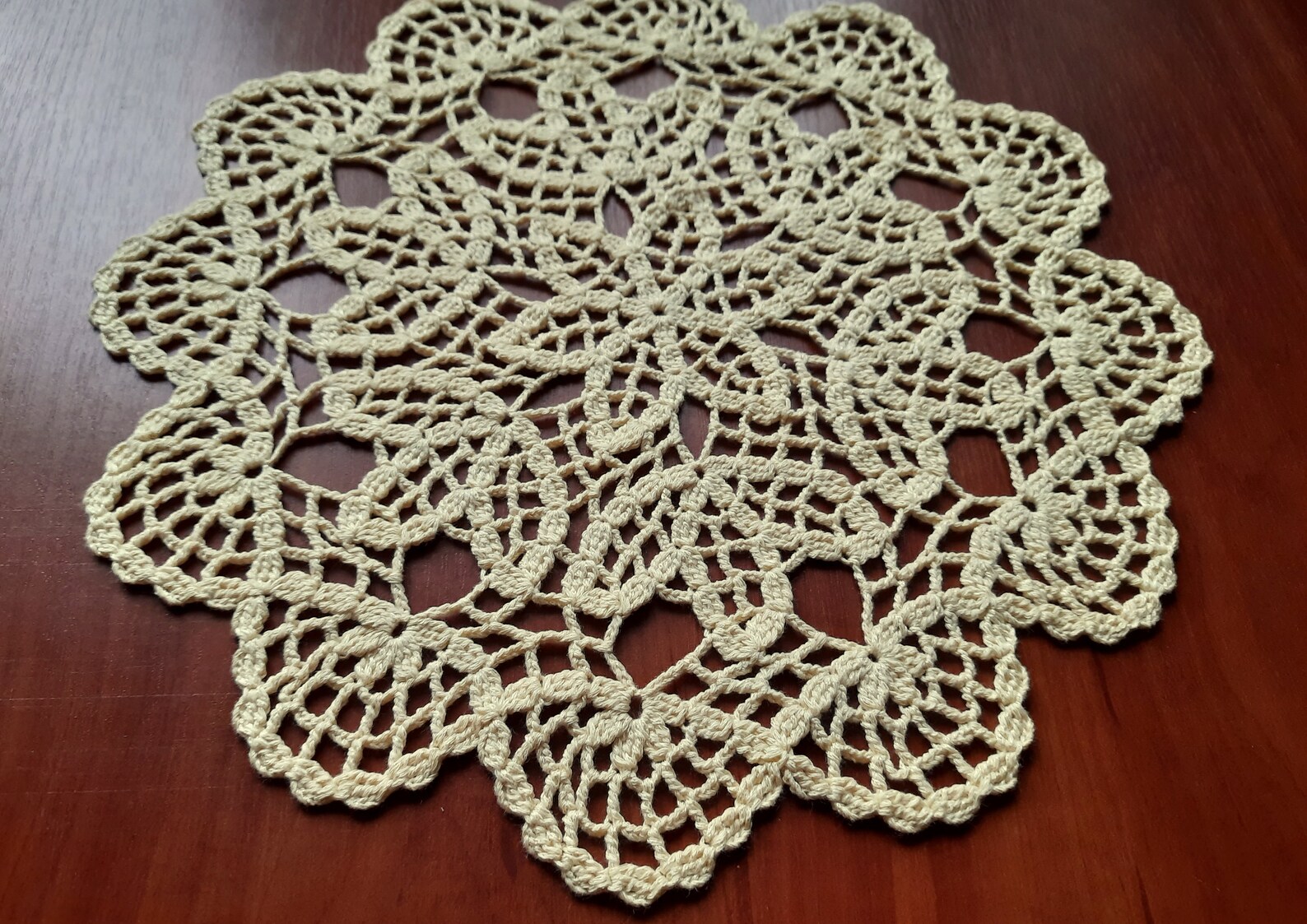 Cotton Light Yellow Crochet Doily Round Tablecloth Crochet - Etsy