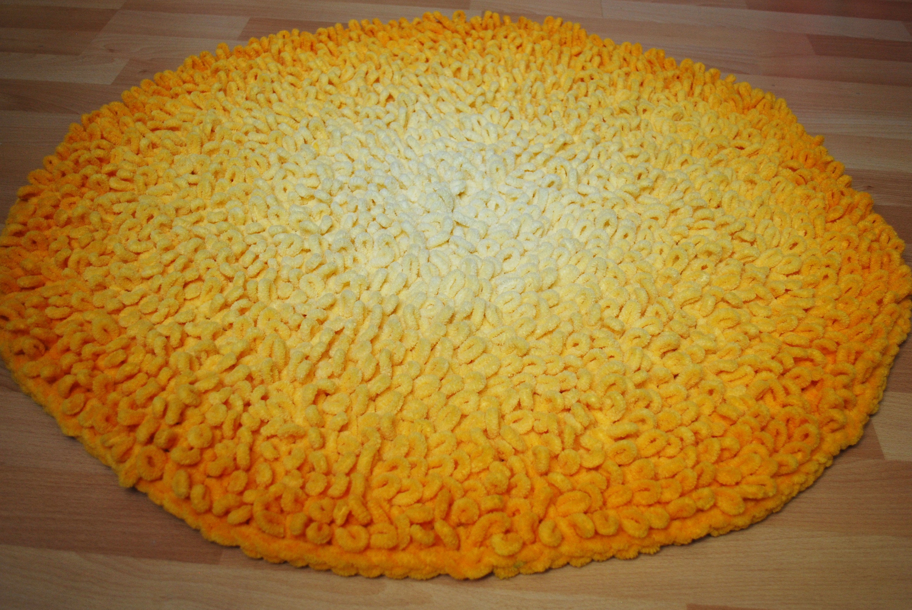 Circle Yellow Fluffy Rug, Warm Soft Rug, Gift for Kids - Etsy
