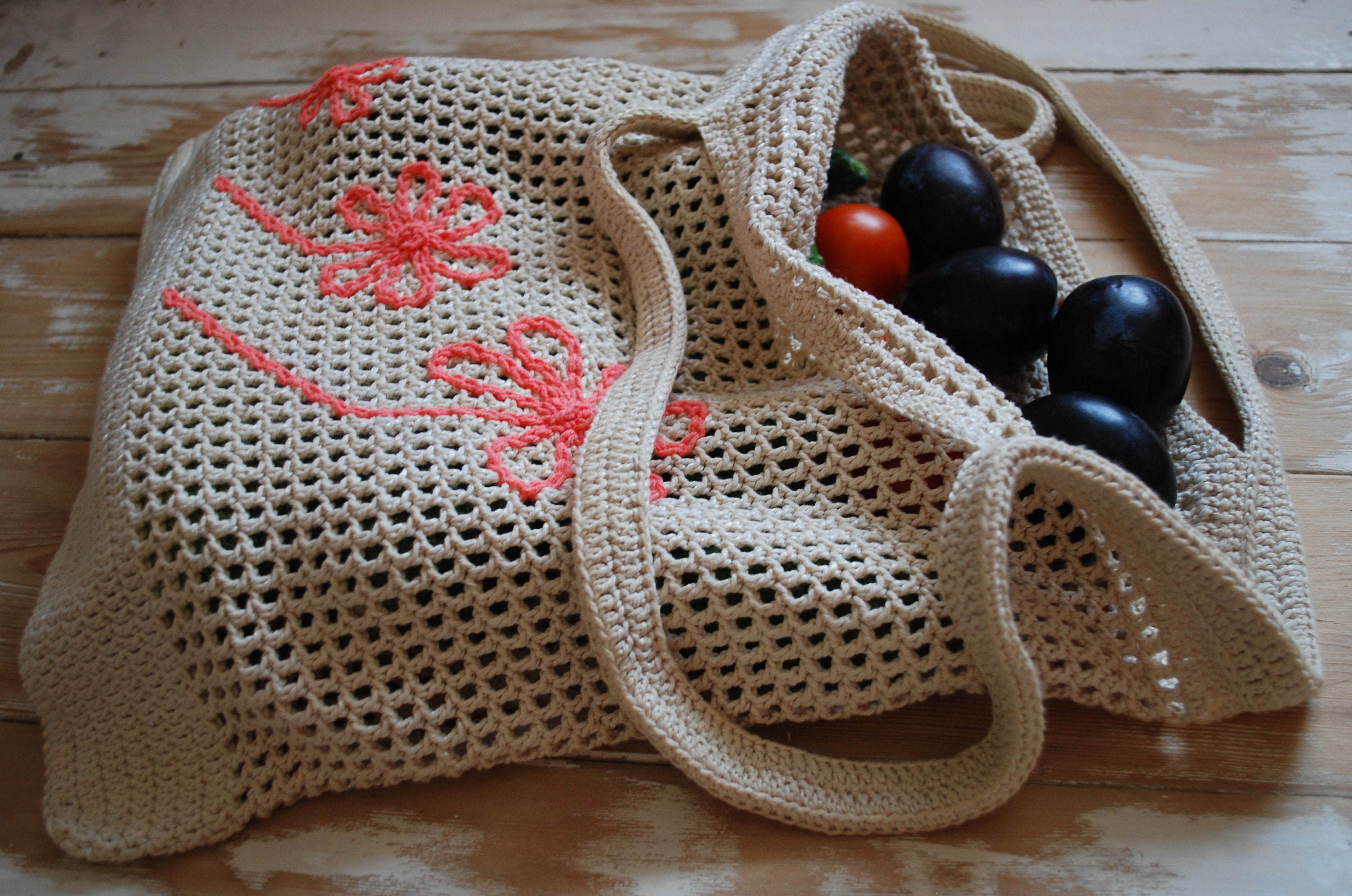 Crochet Eco Friendly Market Bag, Grocery Bag, French Market Bag - Etsy