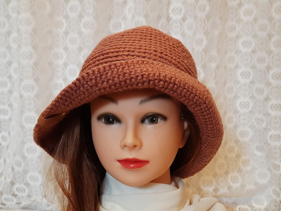 Crochet Wool Panama Hat: Handmade Winter Bucket Hat - Etsy