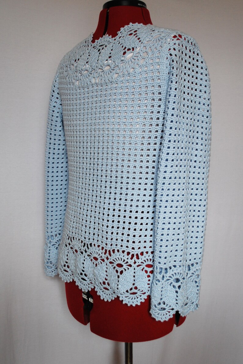 Crochet Women Summer Artic Blue Lace Jacket Lace Summer - Etsy