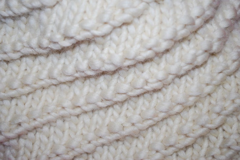 Ivory Knit Wool Beanie Hat, Knit Warm Pom Pom Beanie, Winter Pom Pom ...