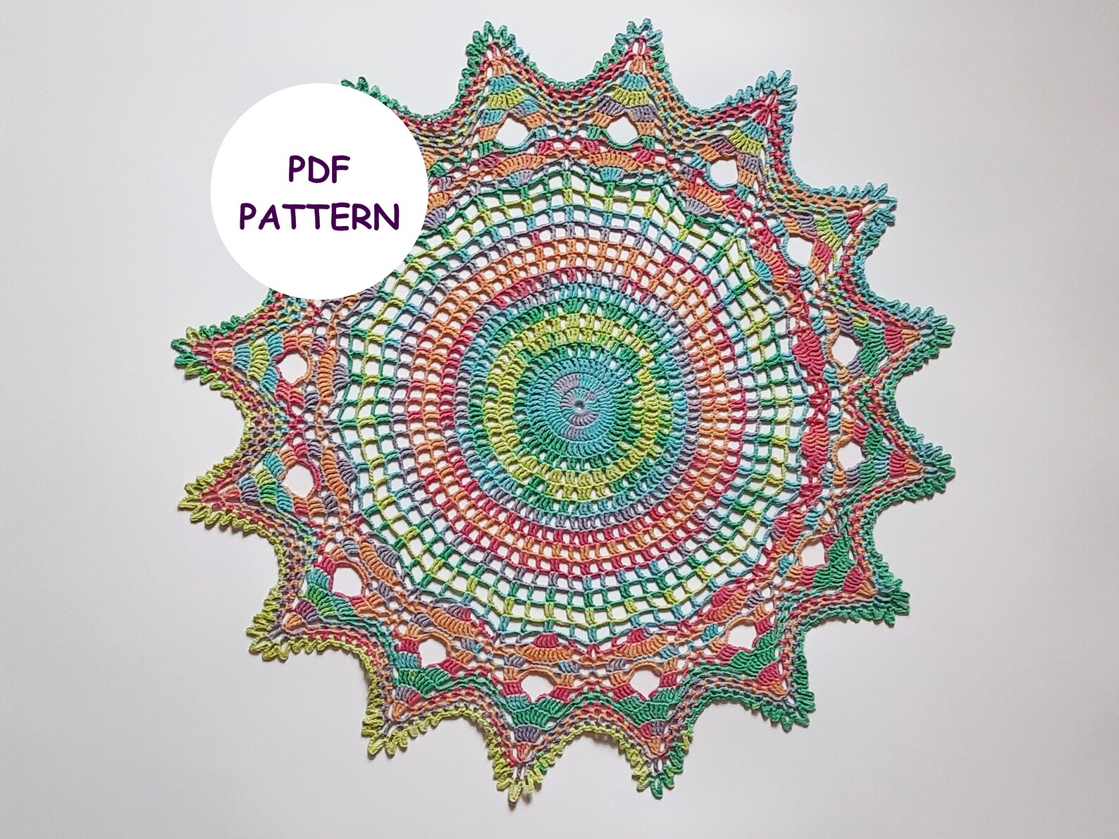 PDF PATTERN, Round Lace Doily Pattern - Etsy
