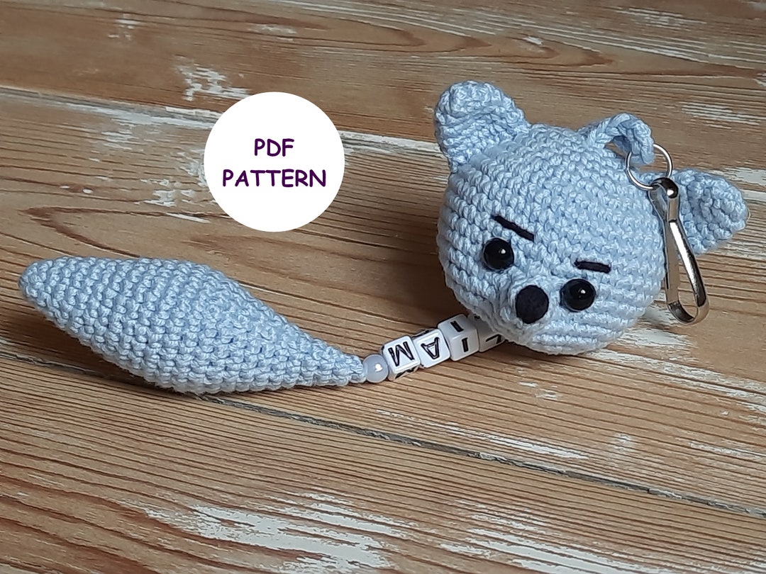 Crochet Fox Keychain Pattern: Personalized Name Beads (PDF Pattern) - Etsy