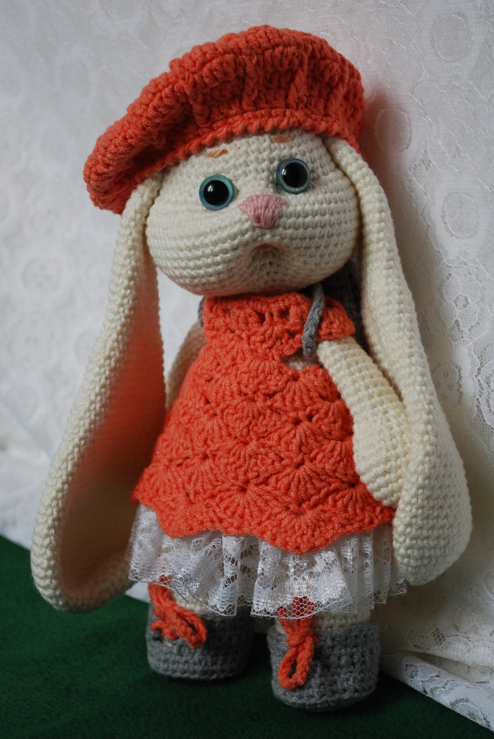 Stuffed Crochet White Rabbit, Amigurumi Toy, Gift for Kids - Etsy