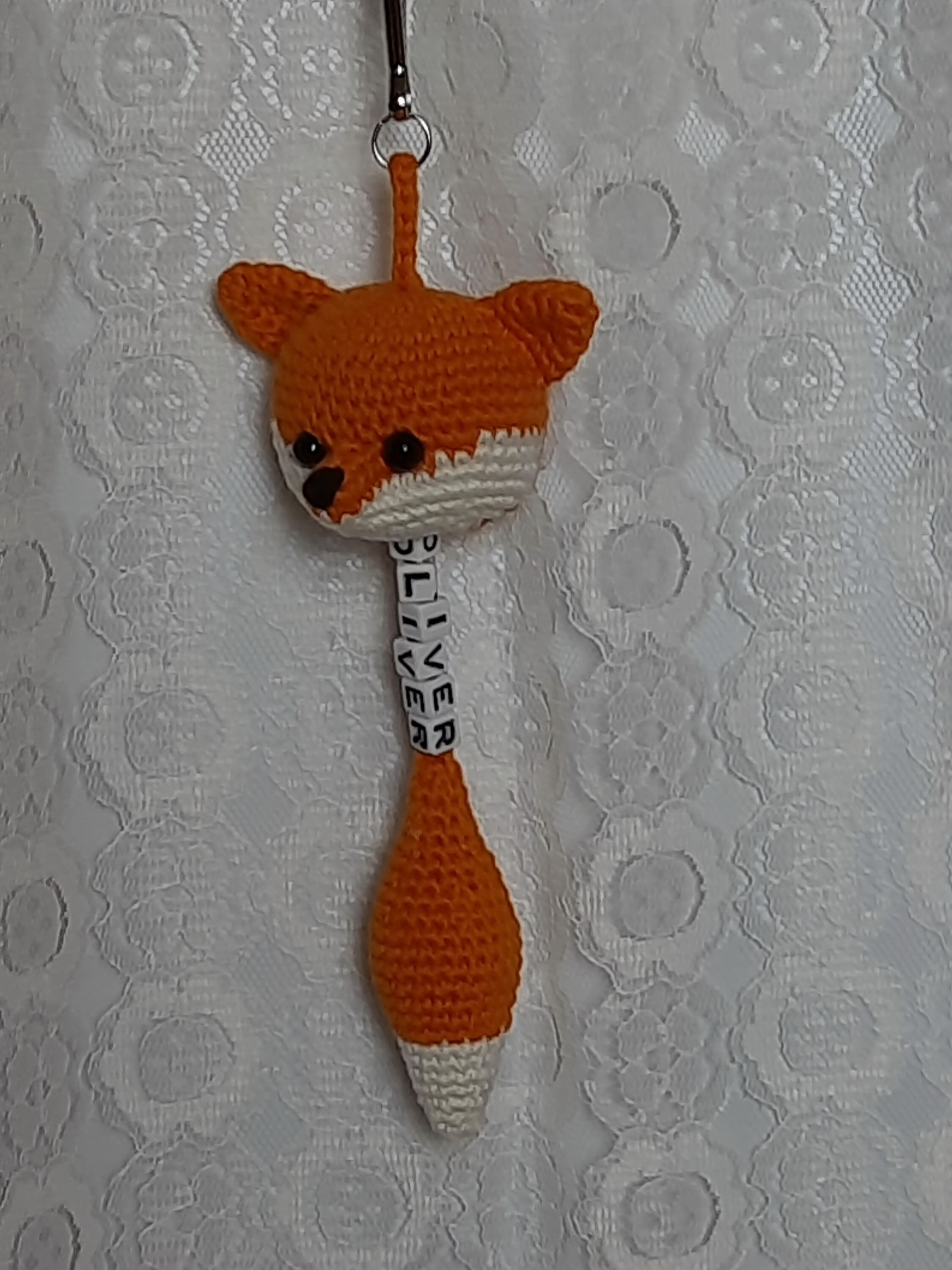 Crochet Fox Keychain: Personalized Amigurumi Bag Charm - Etsy